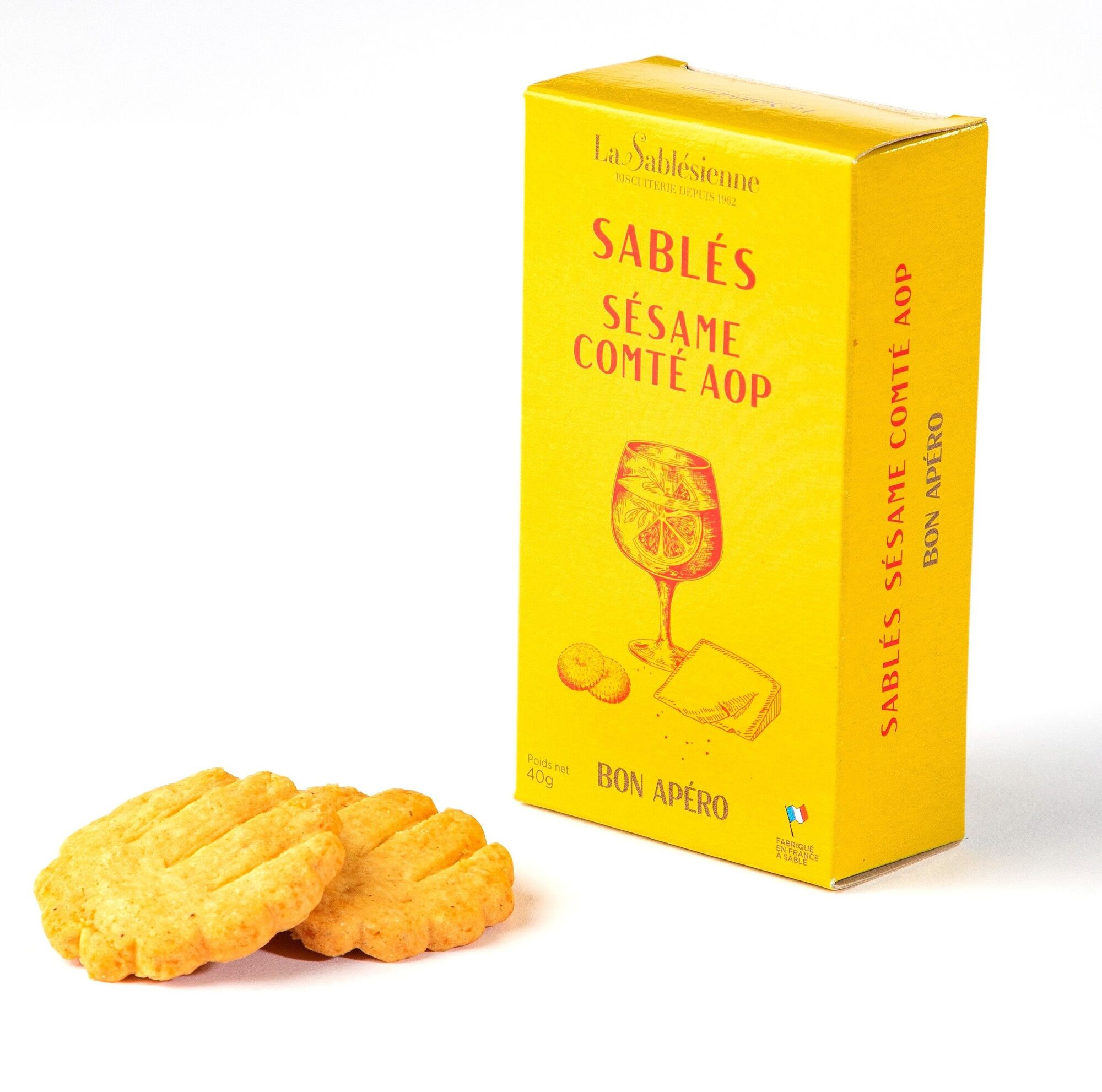 Biscuits sablés apéritif sésame comté AOP - 40 g